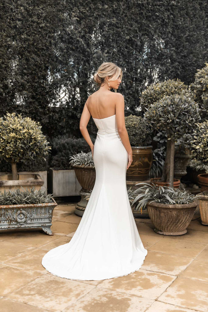 Angelisa Strapless Satin Gown - Ivory – NB LUXE